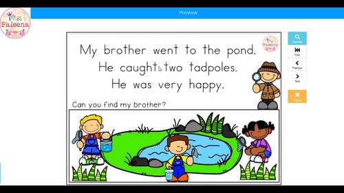 Spring Reading Comprehension – Read and Find (Boom Cards™) by Miss Faleena