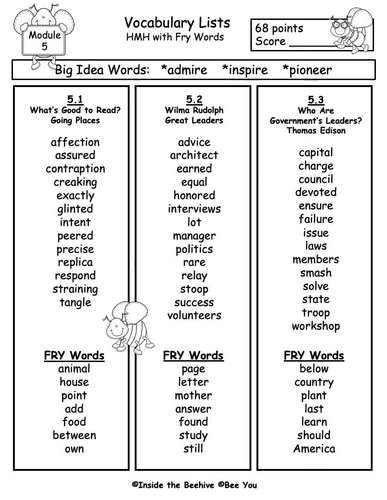 HMH Into Reading 2019 Module 5 by Inside the Beehive | TPT