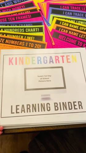 Kindergarten Curriculum Learning Binder ELA Math Writing Resources ...