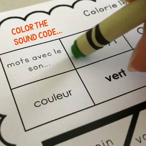 French Saint Patrick's Day Worksheets Color by Sound | La Saint-Patrick