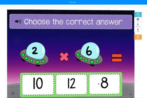 Multiply the UFO's Numbers 0-10 Boom Cards™ Distance Learning | TpT