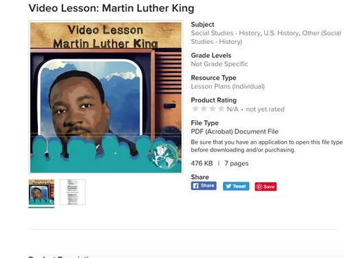 Video Lesson: Martin Luther King by Social Studies Studio | TPT