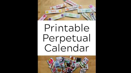 Children's Perpetual Calendar Printable- Easy To Assemble! by Paraplu ...