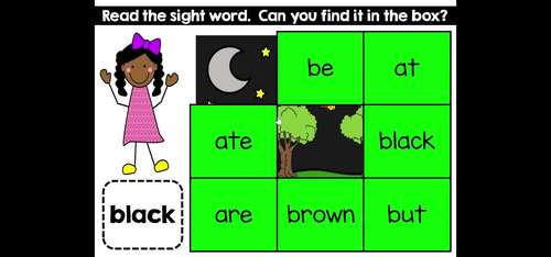 Primer Sight Words Set 1 Mystery Picture Google Slides™ | TpT