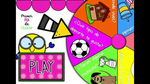 Spanish DIGITAL Spinning Wheel - Primer día de clases by Bilingual ...