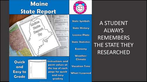 Maine State Report by Learning in an Hour | TPT