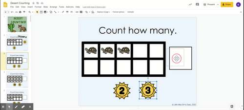 Desert Themed Counting & Number Fluency with Google Slides™ & Boom Cards