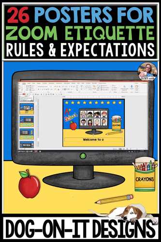 Zoom Meeting Rules Distance Learning Bundle by June Shanahan Dog-On-It ...