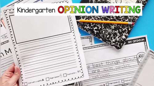 Opinion Writing Bundle - PDF and Boom Card™ Kindergarten First Grade ...
