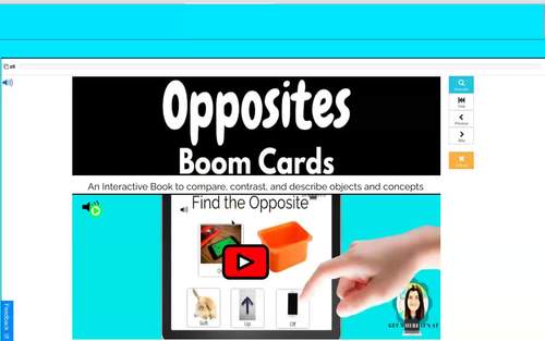 Opposites Task Cards | Digital Boom Cards™ | Distance Learning | TPT