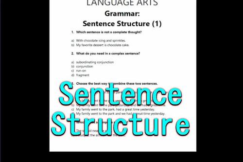 Sentence Structure Worksheets Simple Compound Complex Complete and ...