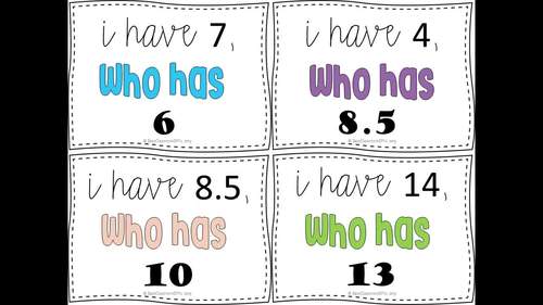 I Have Who Has Algebra Activity by easyclassroomdiys | TpT