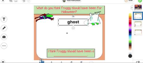 Froggy's Halloween Fall Read Aloud Seesaw and Printable Activities