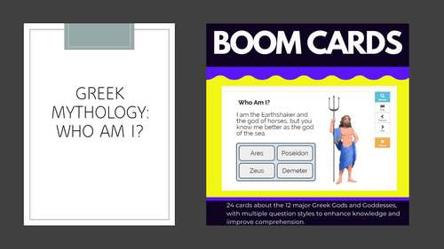 BOOM Cards Greek Mythology: Who Am I? No Prep Distance Learning!