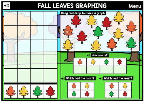 Fall Graphing Boom Cards (Distance Learning) by United Teaching | TPT