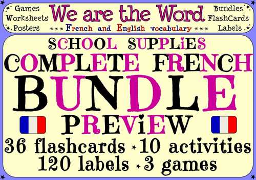 Back to School Complete French Bundle • Printable + Digital • DISTANCE ...