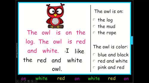 DIGITAL Sight Words Reading Assessment set 3 for First Grade & Kindergarten