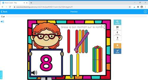 FRENCH BOOM CARDS • Addition 0-30 with AUDIO by Peg Swift French Immersion