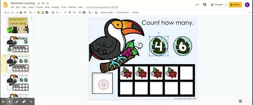 Rainforest Themed Counting & Number Fluency with Google Slides™ & Boom ...