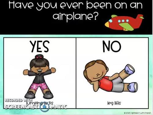 Yes or No Digital Movement Break by Sprinkle it with French | TpT