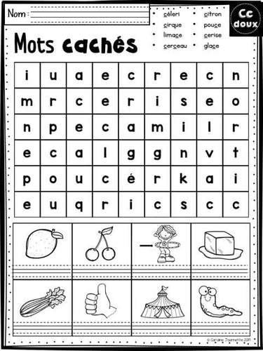 French Alphabet Letter C | Alphabet Lettre C doux by Caroline Joannette