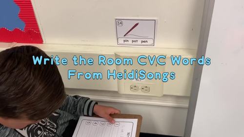 Write the Room CVC Words Activity Game, Word Hunt for CVC Words (Set 1)