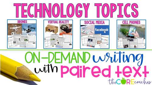 Paired Text Passages - Technology Opinion Writing - Print & Digital Bundle