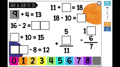 Digital Math Tiles: ALL SETS! {Boom Cards™} by Inspired Elementary