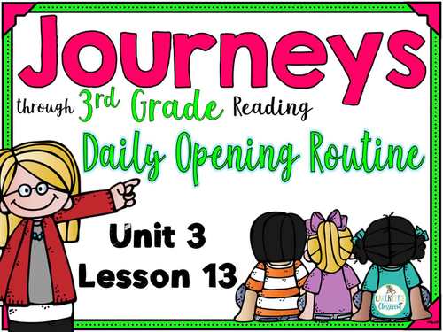 Journeys 3rd Grade Daily Routine, Unit 3 (for PowerPoint or Google Slides)