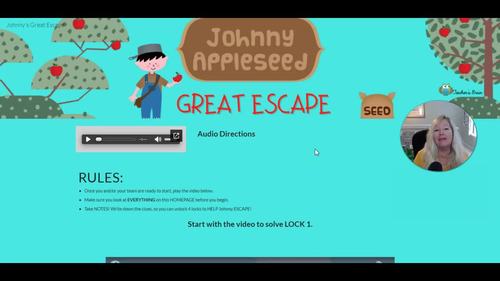 Johnny Appleseed Activities | Digital Escape™ Room | Google Apps™
