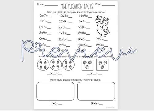 Multiplication Strategies Practice Worksheets by A Sprinkle of Color