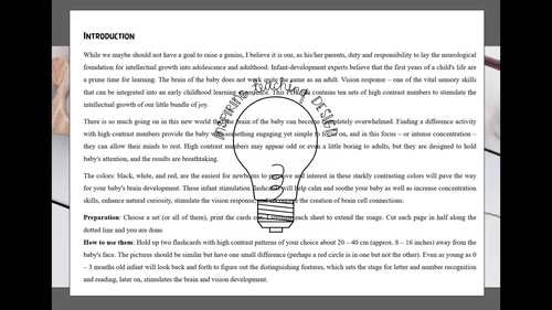 Infant Intellectual Growth Stimulating Flashcards with High Contrast ...