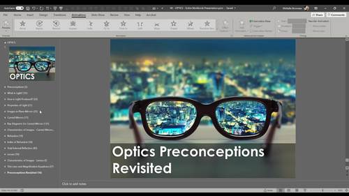 OPTICS Workbook | Unit Notes on Light, Reflection, Refraction, Mirrors ...