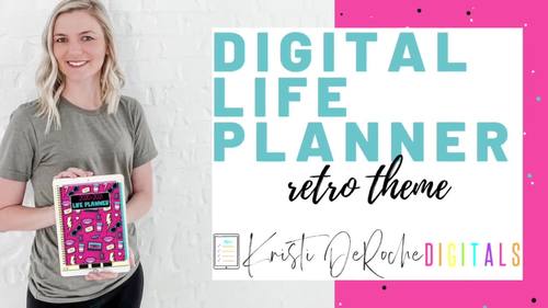 Digital Life Planner | Retro Theme 2020-2021 | iPad, tablet by Kristi ...