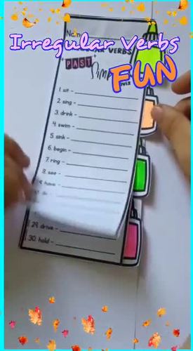 Irregular VERBS ️Flapbooks & Bookmarks by ESL Classroom | TpT