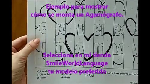 Día de la madre Mothers day Craftivity Agamógrafo Agamograph español ...