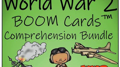 World War 2 BOOM Cards™ Comprehension Activity Bundle 5th Grade & 6th Grade