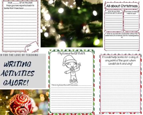 Christmas Writing activities and prompts by Inspiring Mini Learners