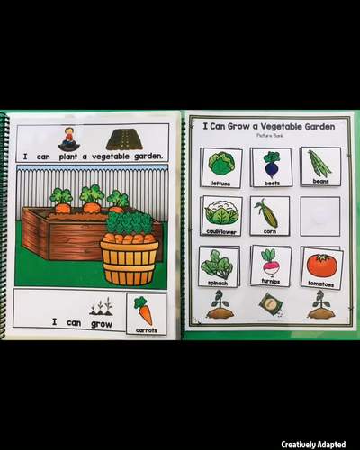 Planting a Vegetable Garden Adapted Book PreK-2 ELL SPED | TPT