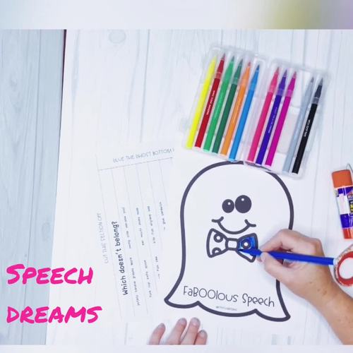 Halloween Speech Therapy Ghost Craft by Speech Dreams | TpT