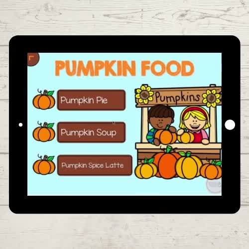 Pumpkin Multiple Language Activities Speech Therapy No Prep Boom Cards™
