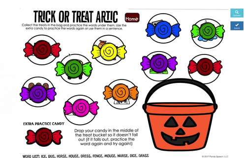 Trick or Treat Articulation BOOM Cards: Speech Therapy Distance Learning