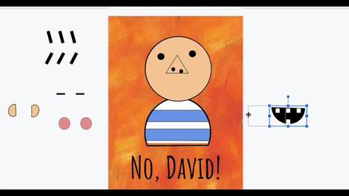 No David Digital Craft || Google Classroom Ready by KinderCap | TpT