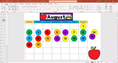 Interactive Digital Virtual Calendar and Number Routine by Anh Huynh