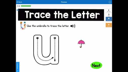 Letter U Alphabet Activities | Digital Task Cards with Boom Learning