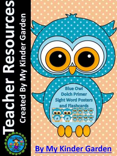 Blue Owl Dolch Sight Word Flash Cards & Posters Primer High Frequency Words
