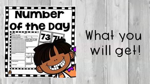 Number of the Day Template and Activities by Robin Wilson First Grade Love