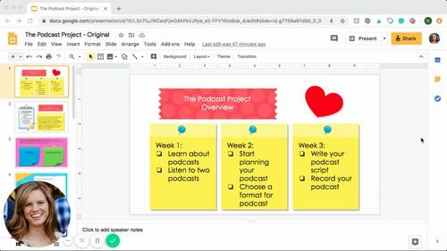 "The Podcast Project" for Middle School - Back to School Activity