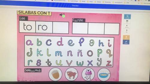 Sílabas con la T en Boom Cards | Lectoescritura by Sra Tatiana | TPT