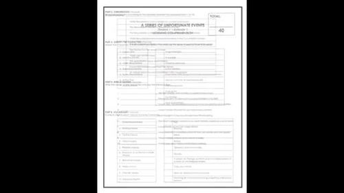 Listening Comprehension - A Series of Unfortunate Events (season 1 bundle)